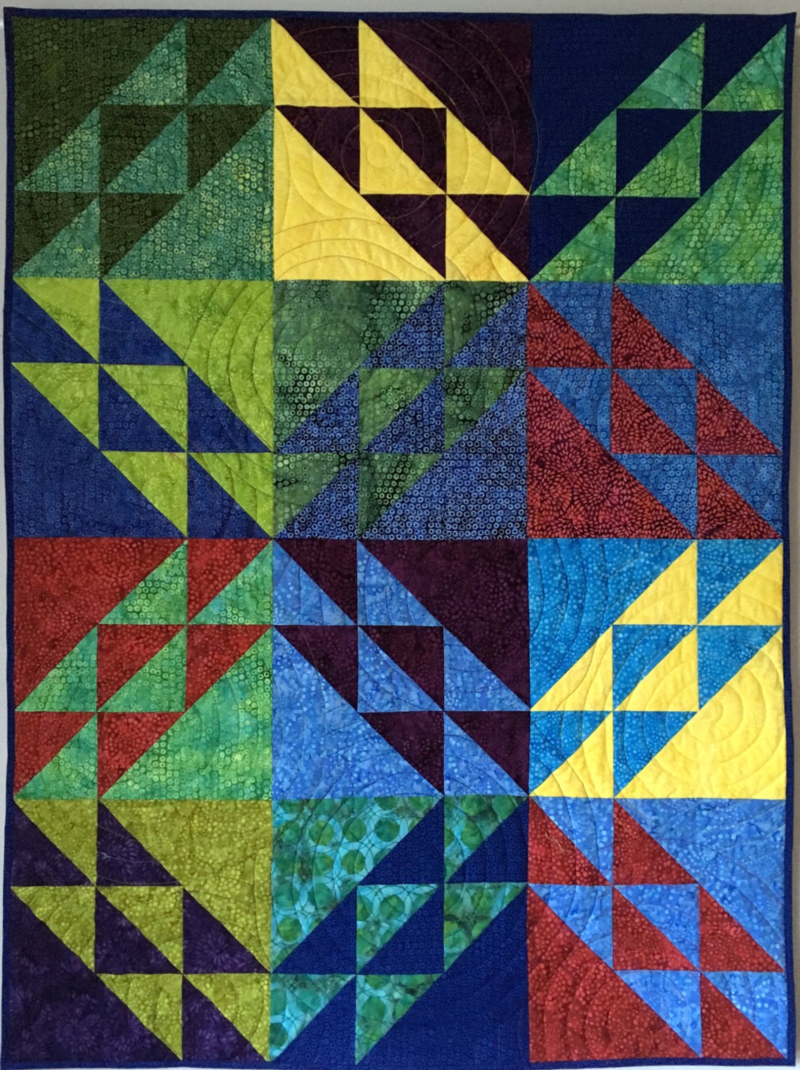 Ocean Waves PDF Multi Size Quilt Pattern Wall Hanging Bed - Etsy