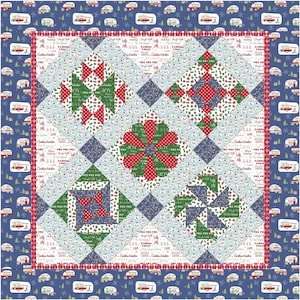 Classic Christmas Sampler PDF Quilt Pattern, Beginner Friendly Lap ...