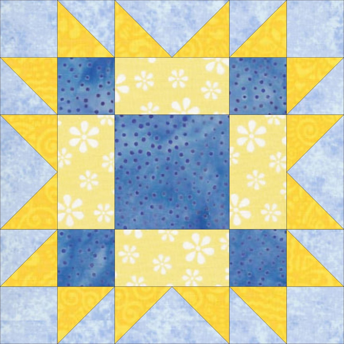 Oregon Bride Quilt Block PDF Pattern Pieced Quilt Block - Etsy