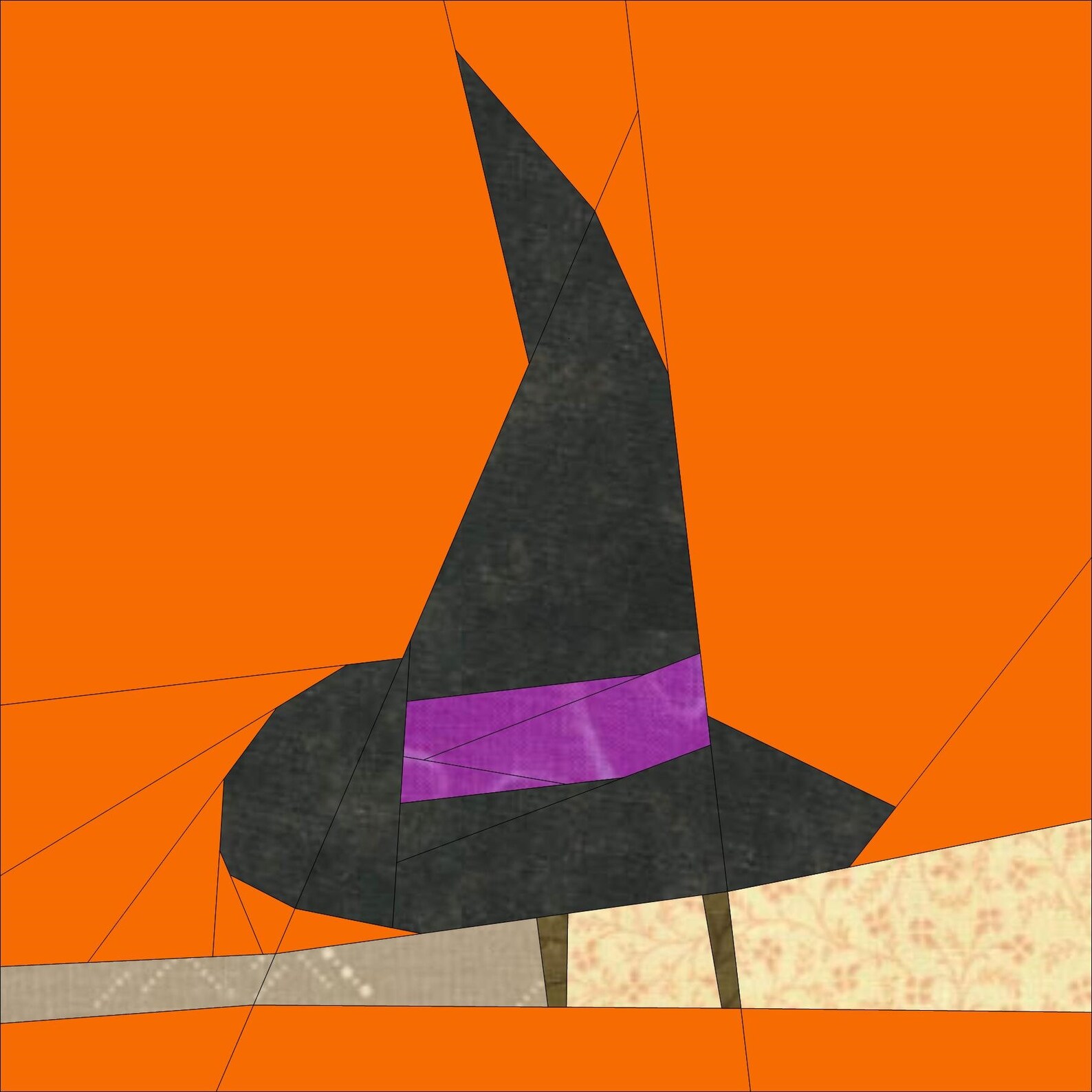 PDF Witch's Night Out Quilt Block Pattern 9 Inch - Etsy