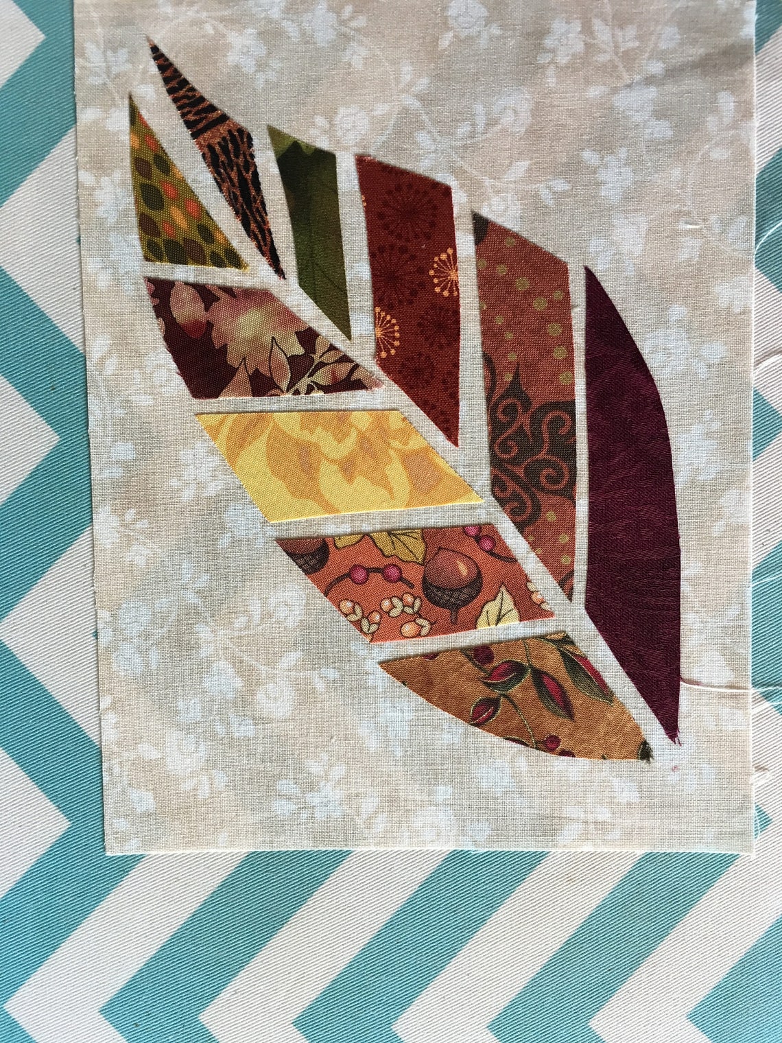 Autumn Leaf Mug Rug PDF Pattern Fall Mini Quilt Download - Etsy