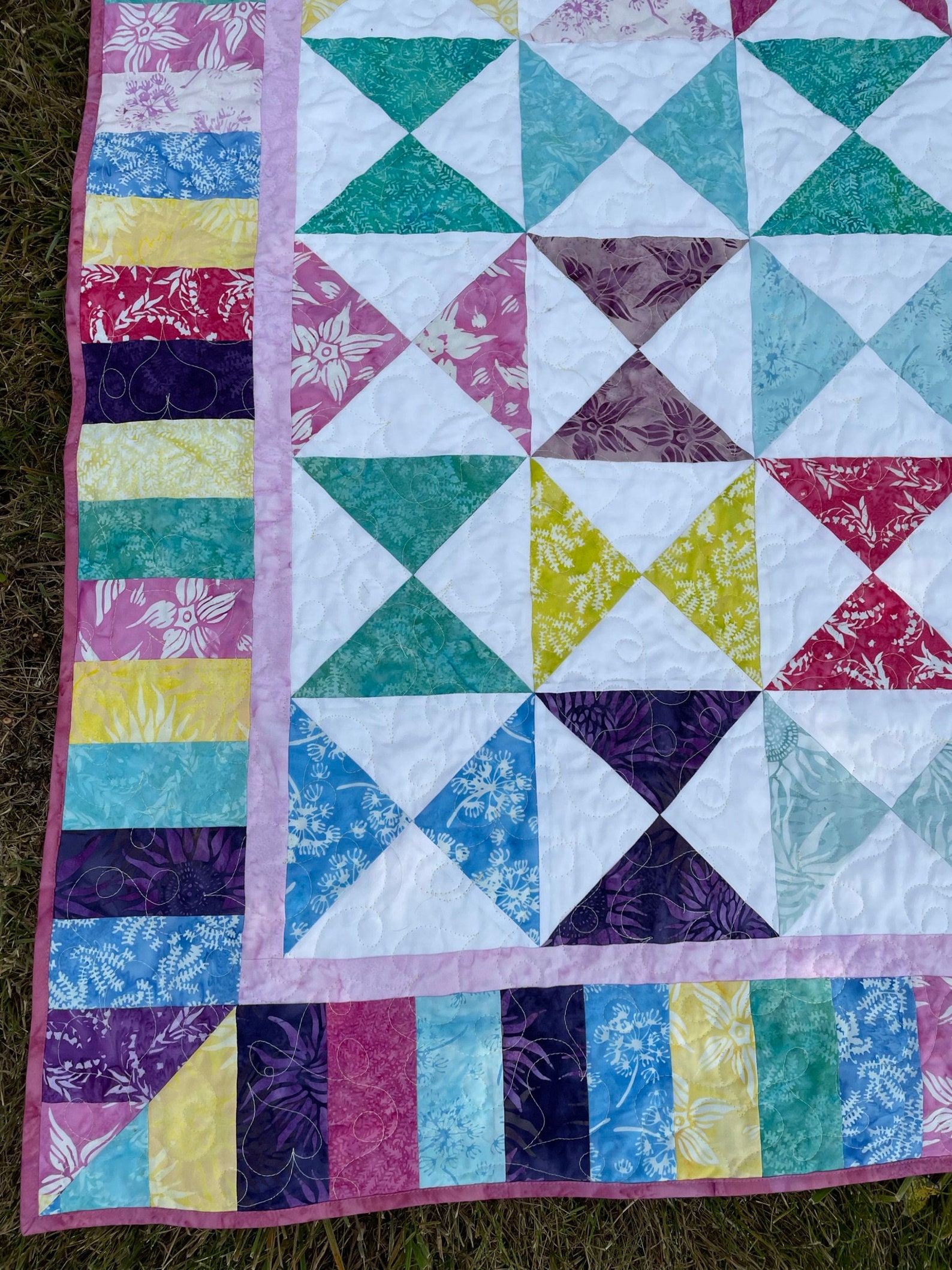 Scrappy Quilt PDF Pattern in Lap or Twin Size Keeping Time - Etsy