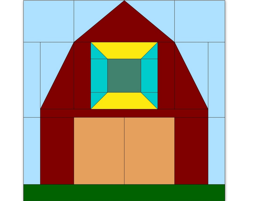 Barn Quilt Block PDF Pattern, Traditional Piecing With Templates, Spool ...