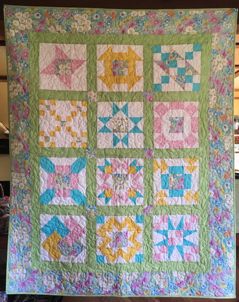 Easy Sampler Quilt Pattern Beginner Lessons Learn to Create - Etsy ...