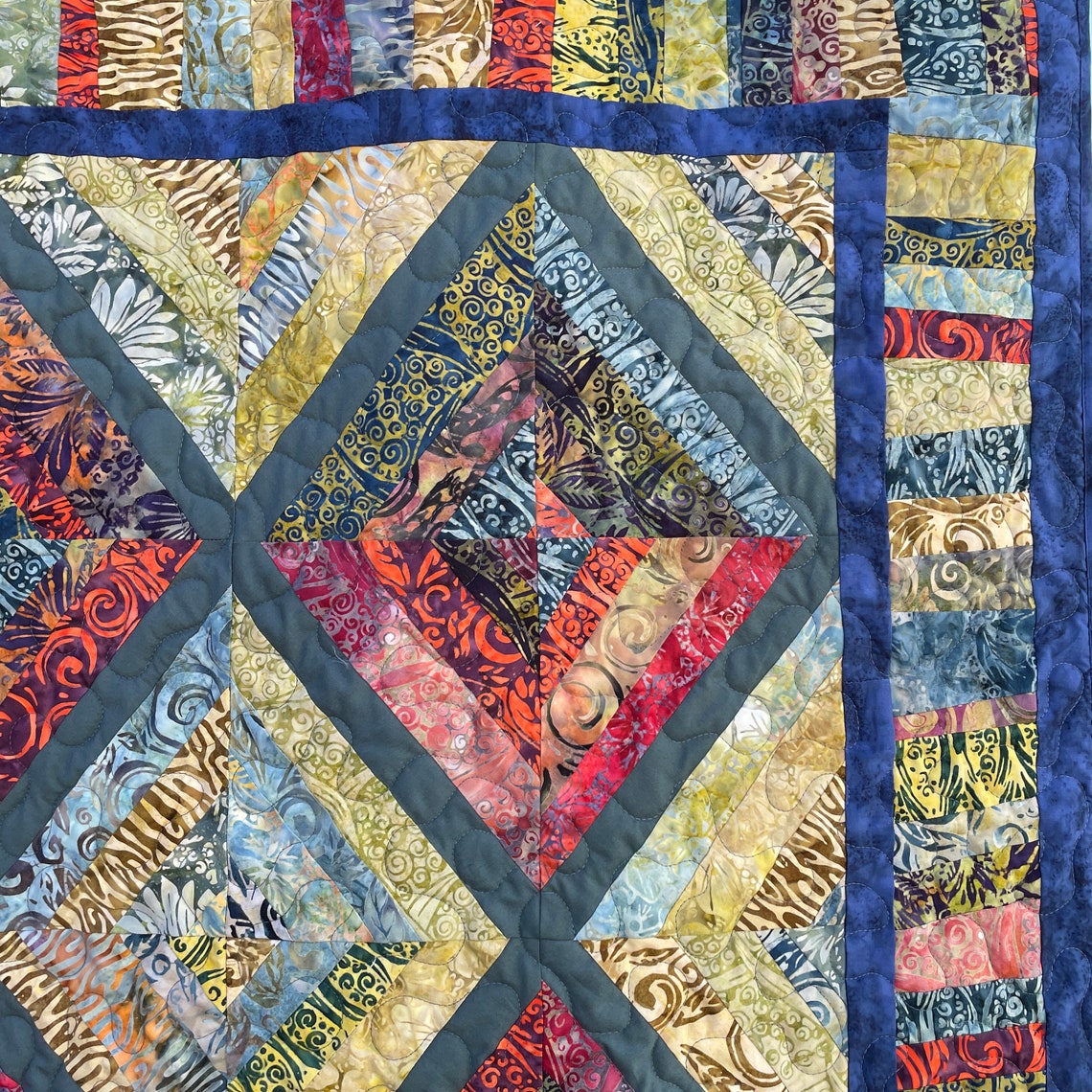 Deluxe Diamonds PDF Pattern for String Quilt, Multiple Sizes, Scrap ...