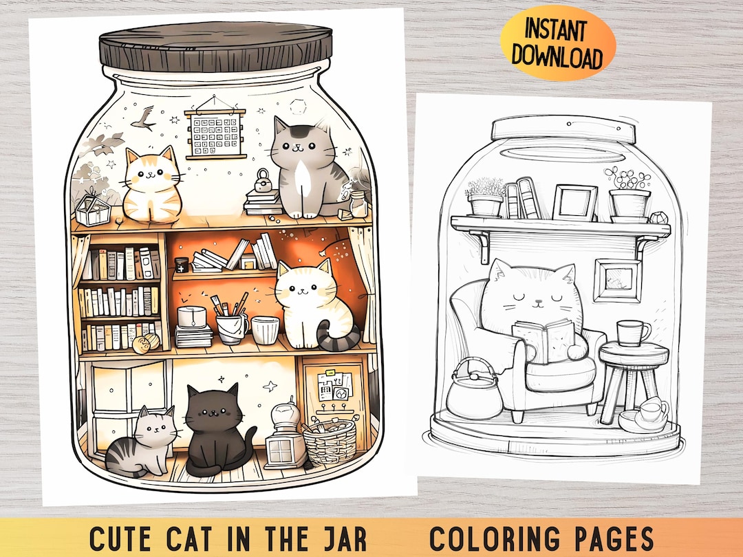 Kawaii Cat Coloring, Cat Coloring Page, Coloring Kawaii, Kawaii Cat ...