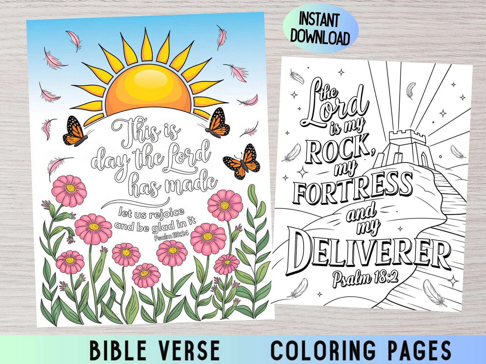 Bible Verse Coloring Pages, Christian Adults and Kids (printable and ...
