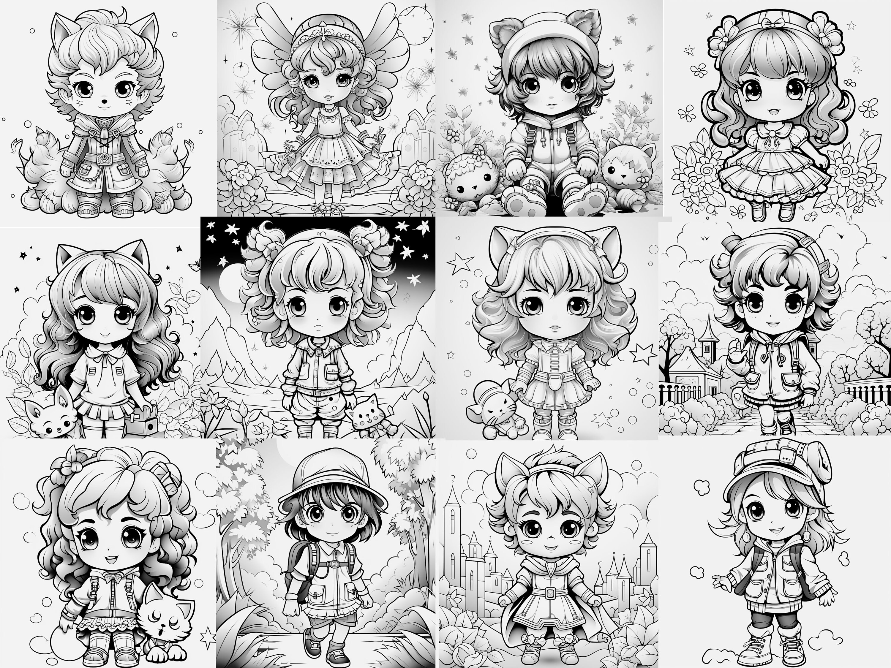 Chibi Coloring Pages, Chibi Coloring Books, Chibi Anime Coloring Pages ...
