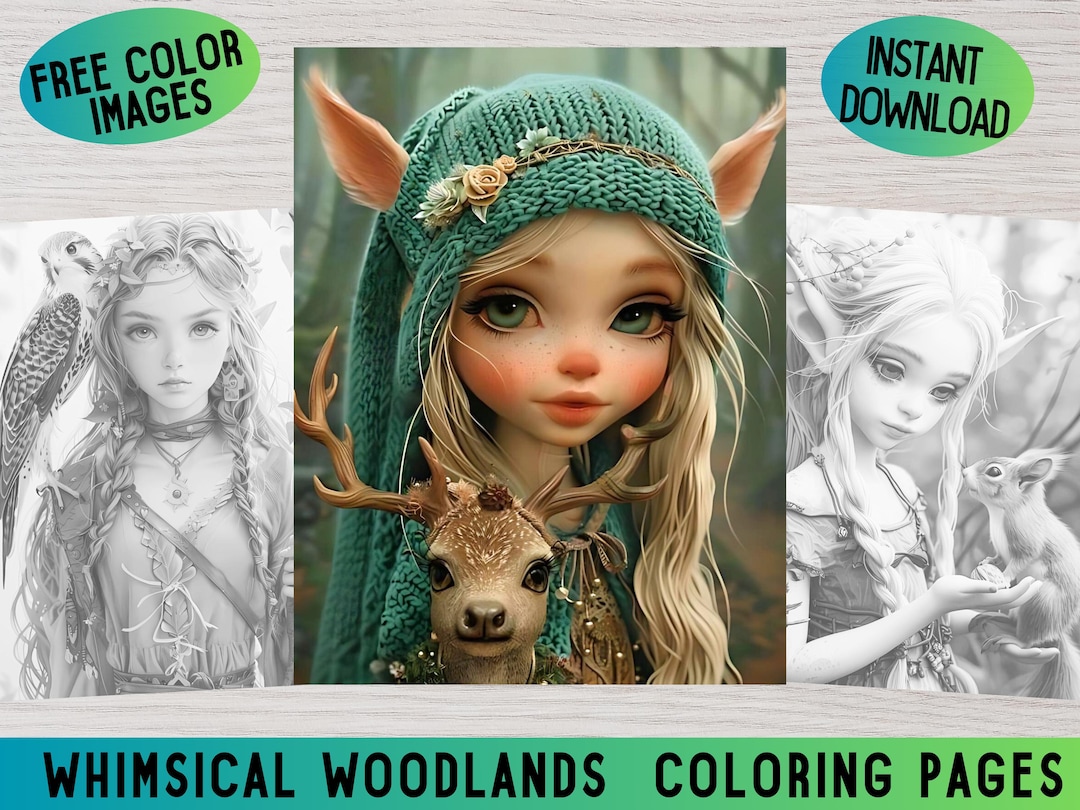 Elf Coloring, Elf Coloring Page, Printable Elf Coloring Pages, Fantasy ...