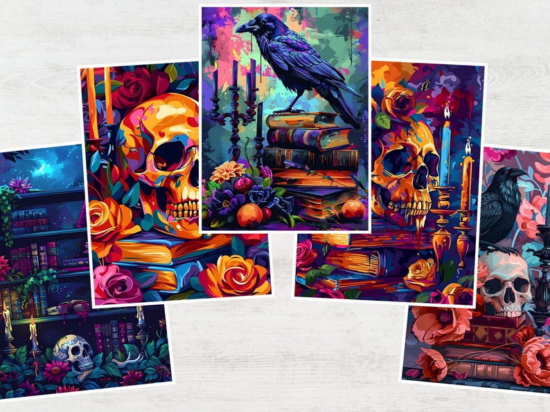 Gothic Skull Color by Number Pages, Adult Coloring Book (PDF) - Etsy