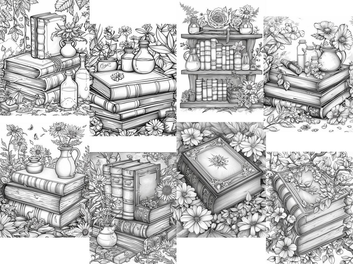 Potion Coloring Page, Books Coloring Pages, Magical Coloring, Witchy ...