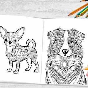 Dog Coloring Pages - Mandala Dog Coloring Book, Printable Dog Coloring ...