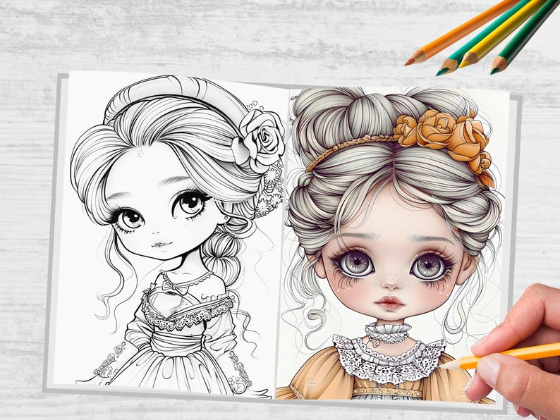 Chibi Victorian Girl Coloring Pages – Printable Victorian Designs ...