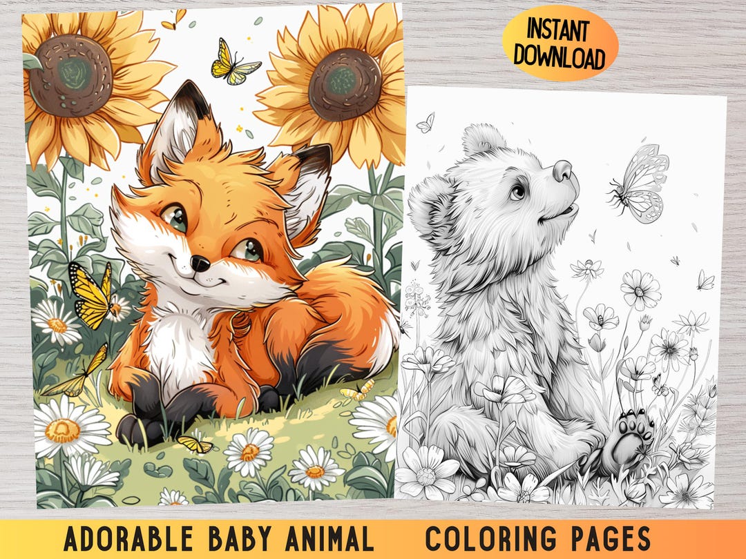 Adorable Animal Coloring Pages,cute Animal Coloring, Cute Animal ...