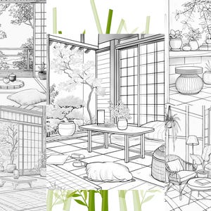 Japanese Coloring, Japanese Interior, Interior Coloring, Japanese ...