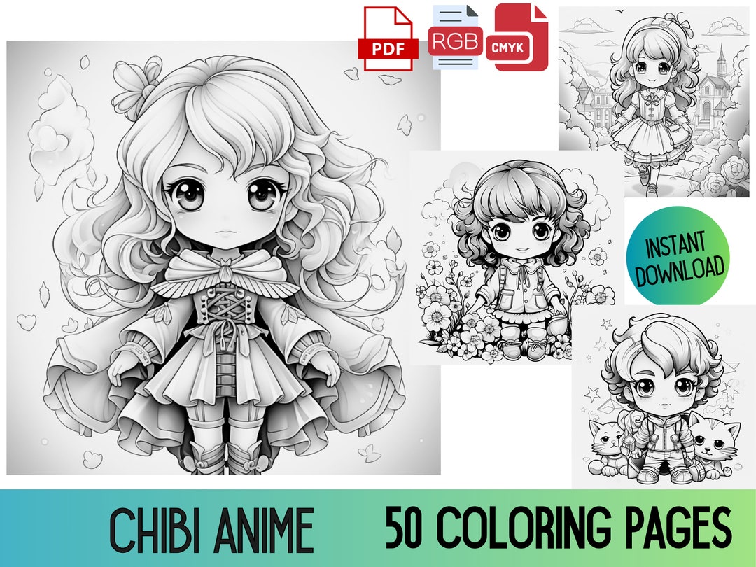 Chibi Coloring Pages, Chibi Coloring Books, Chibi Anime Coloring Pages ...