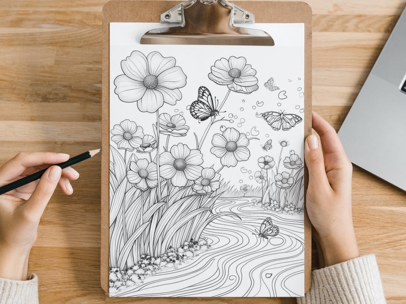 Relaxing Landscape Coloring Pages, Nature Scenery (digital Download) - Etsy