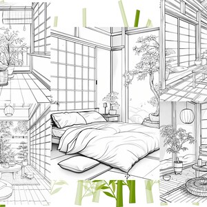 Japanese Coloring, Japanese Interior, Interior Coloring, Japanese ...