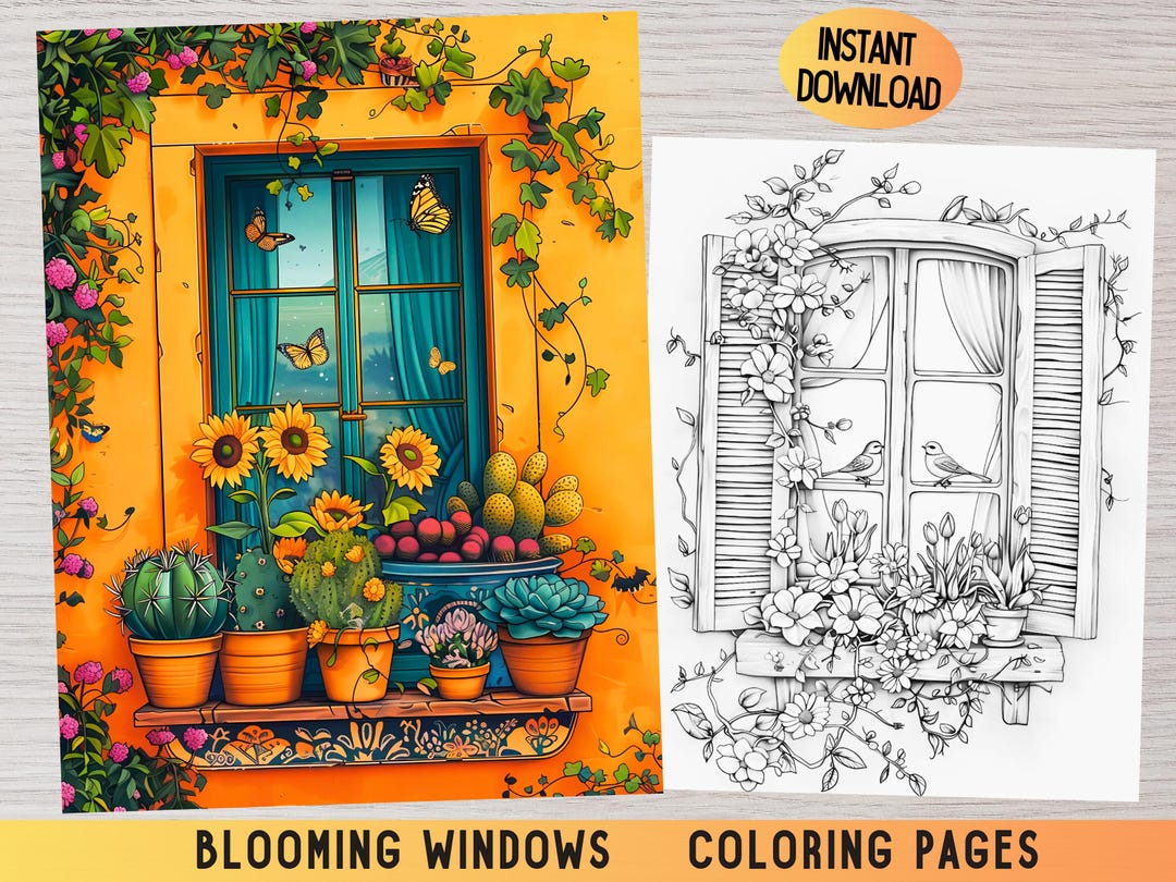 Window Coloring Pages, Printable Window Coloring Pages, Coloring Pages ...
