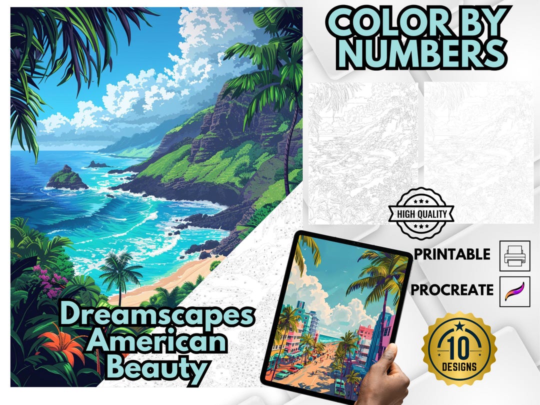 Color by Number Coloring Pages, Paint by Numbers, Printable Coloring ...