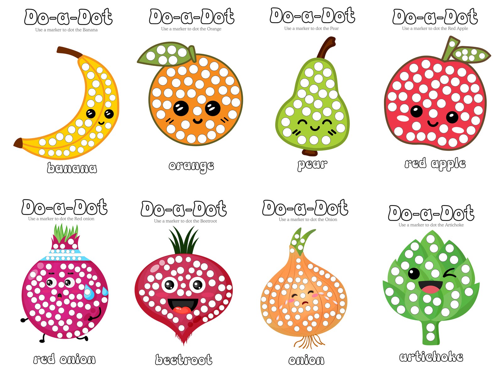 Do a Dot, Dot Marker Pages, Dot Marker Coloring, Do a Dot Coloring, Dot ...