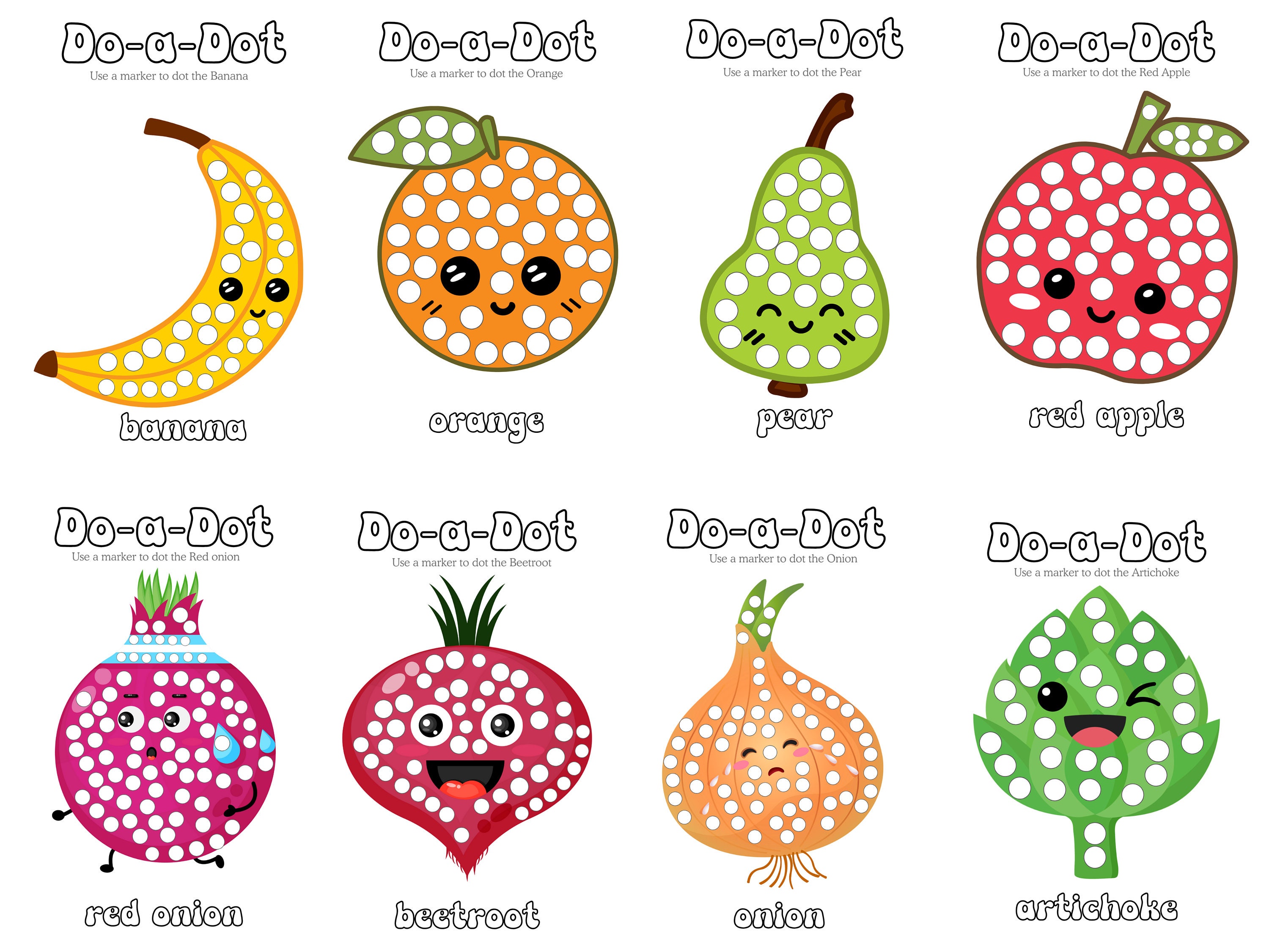 Do a Dot, Dot Marker Pages, Dot Marker Coloring, Do a Dot Coloring, Dot ...