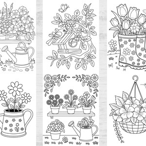 Garden Coloring, Flower Garden Coloring Page, Garden Coloring Sheets ...