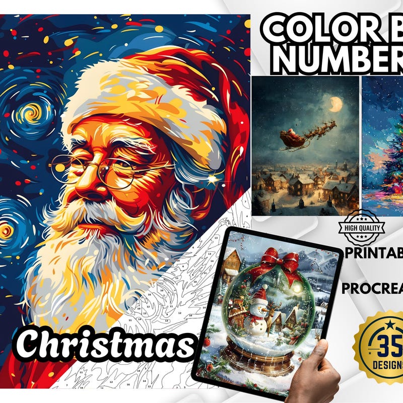 Winter Paint by Number - Etsy