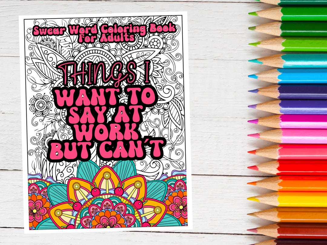 Swear Word Coloring Book for Stressed Employees (digital Download) - Etsy