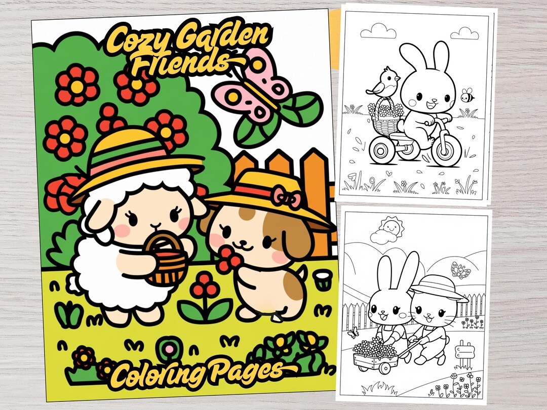 Cozy Coloring Pages, Coloring Book, Instant Download, Easy Coloring ...
