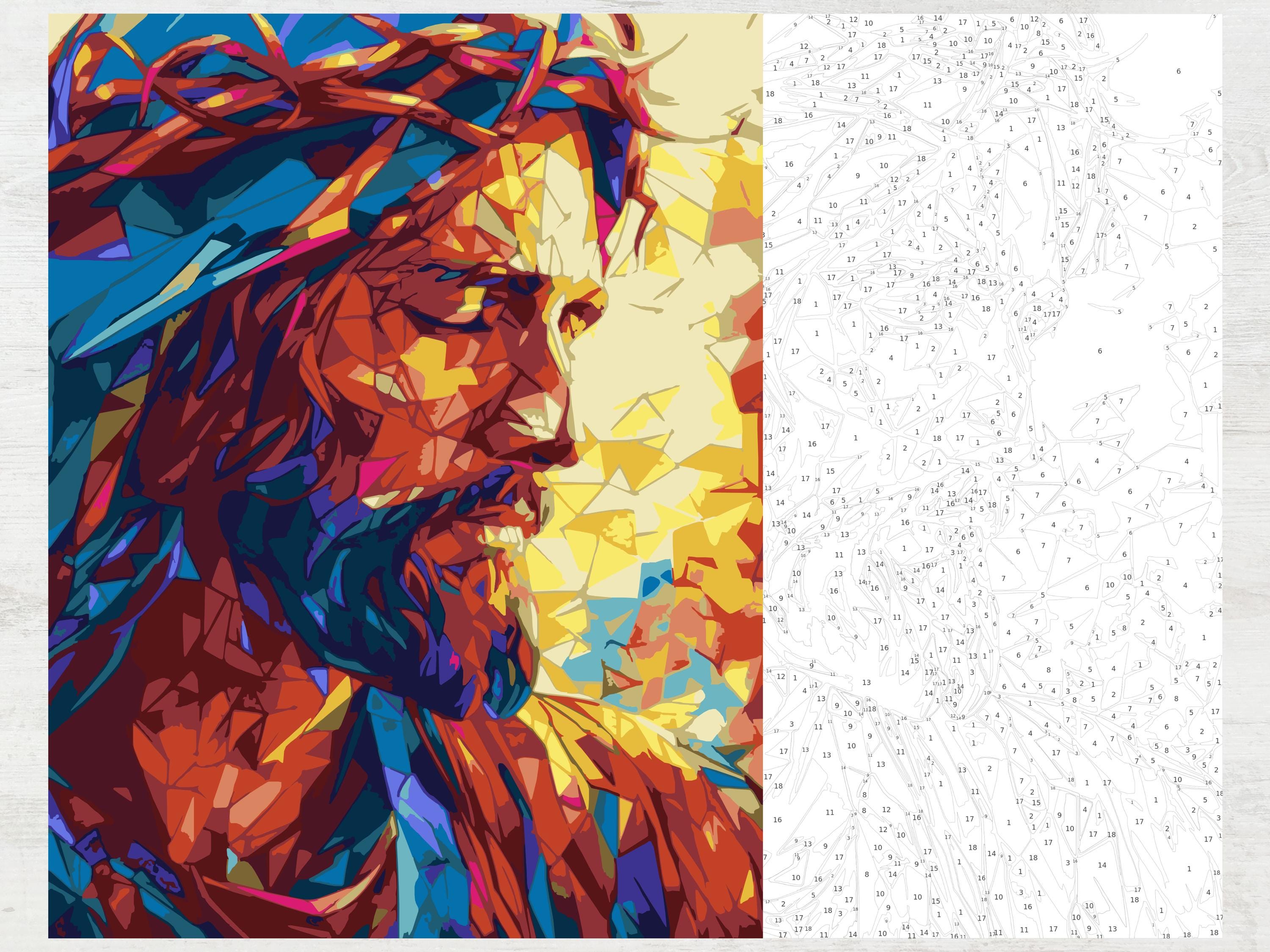 Jesus Color by Number Pages for Adults, Printable PNG & PDF - Etsy