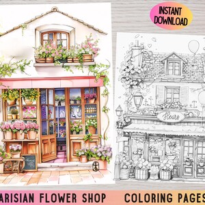 Flower Shop Coloring Pages, Adult Coloring Pages Flowers, Flower ...