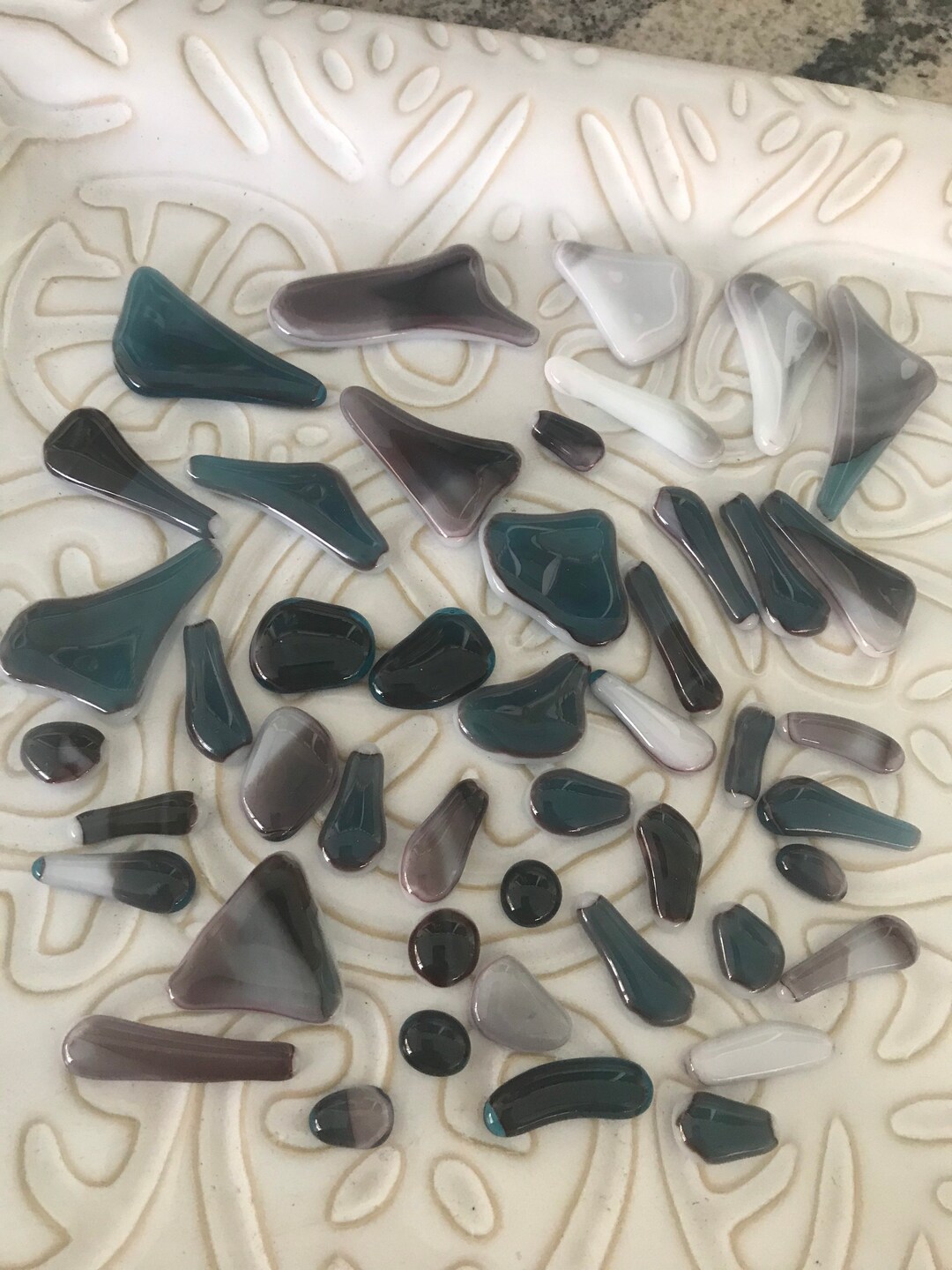 Fused Glass Cabochons Puddles, Lot of 46 Glass Puddles Cabs, Willow ...