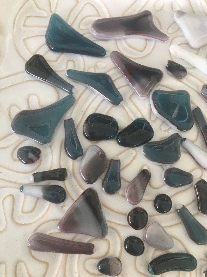 Fused Glass Cabochons Puddles, Lot of 46 Glass Puddles Cabs, Willow ...