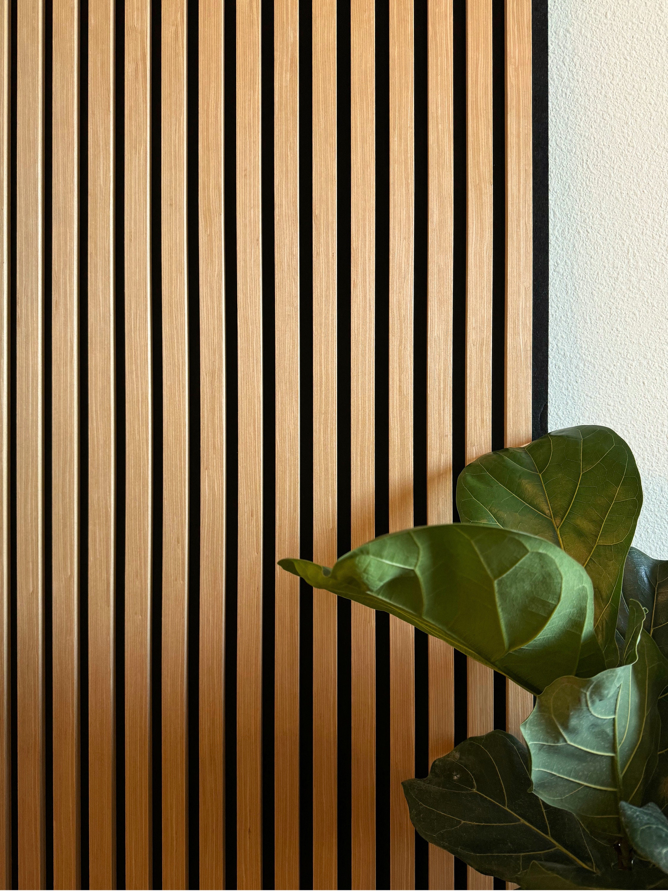 TWO Extra Wide Decorative Wall Panels in Natural Oak Easy to Install ...