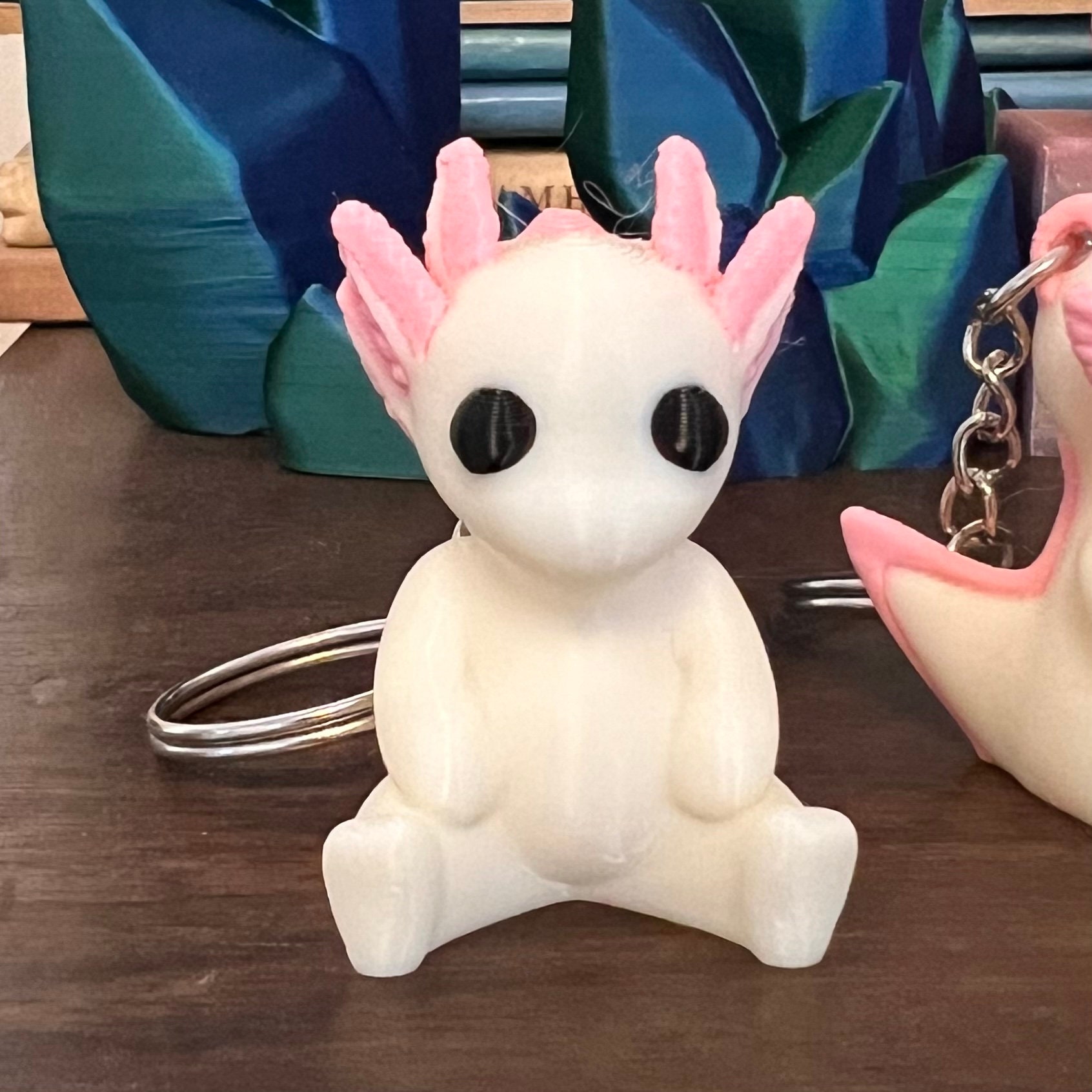 Adorable Baby Axolotl Keychain - Etsy