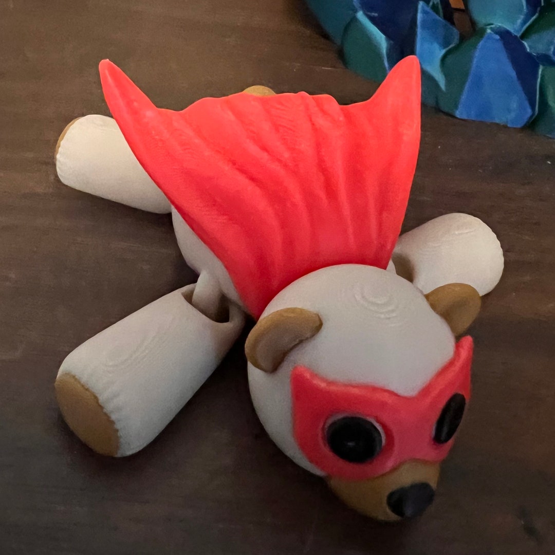 Superhero Bear Fidget Toy: Articulated Fun Fidget Toy With Cape and ...