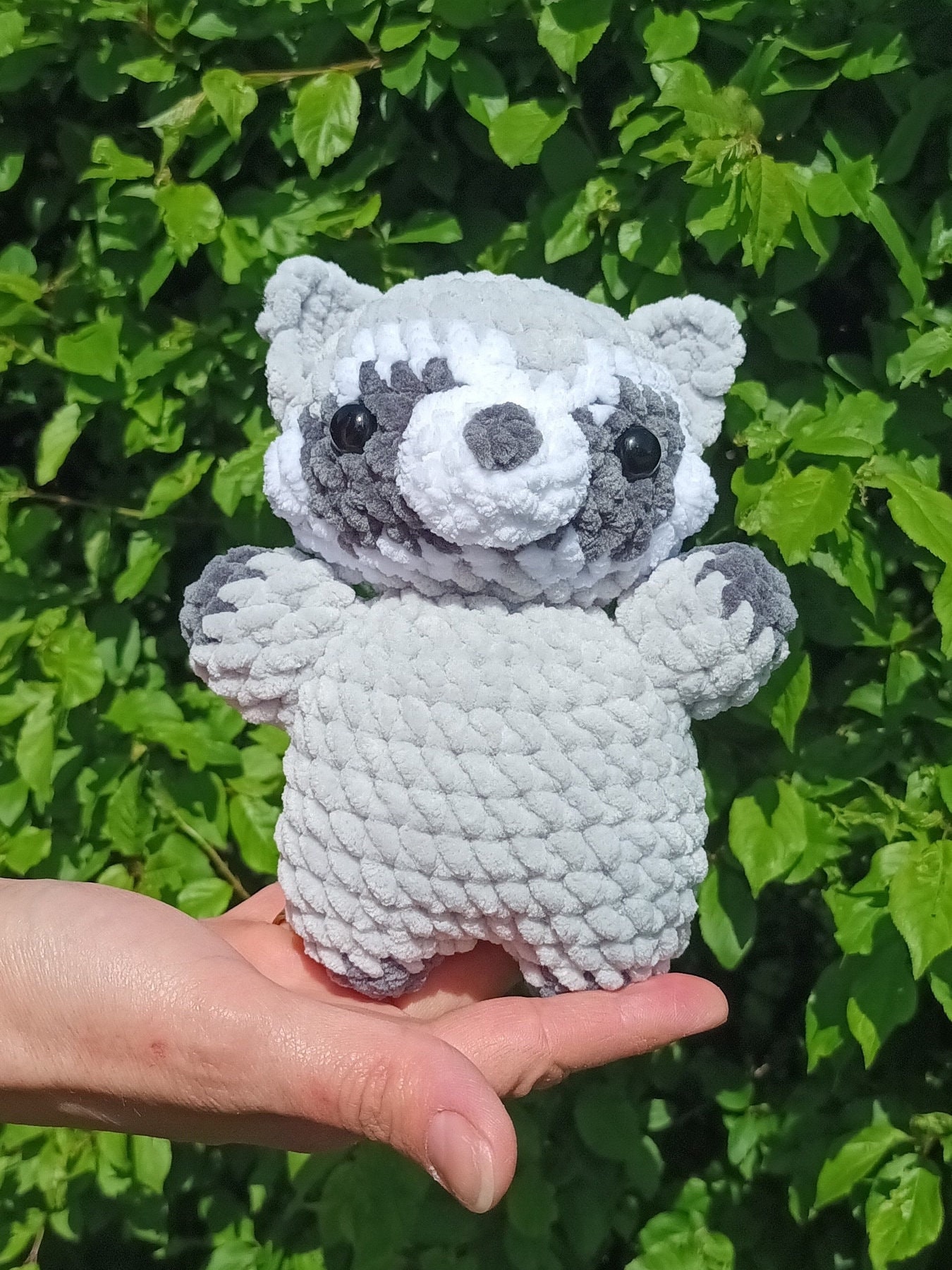 Raccoon Plushie, Crochet Raccoon, Amigurumi Raccoon, Stuffed Raccon ...