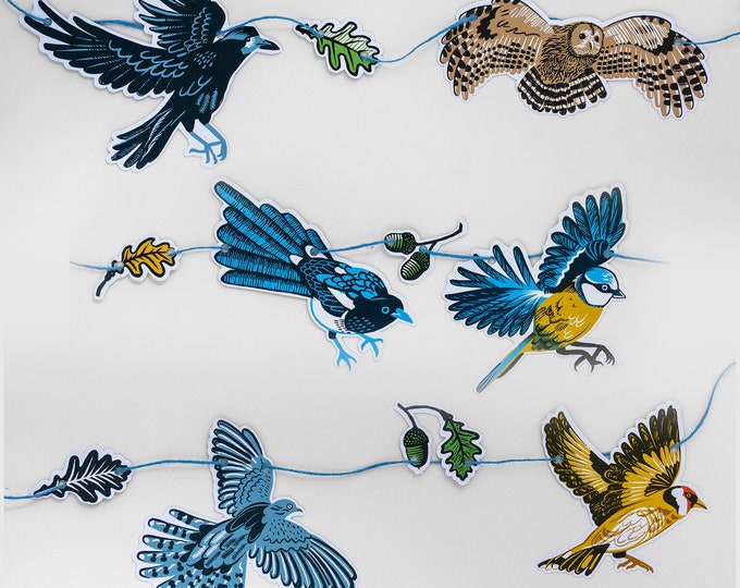 Mini Fabric Bird String With Bell - Etsy