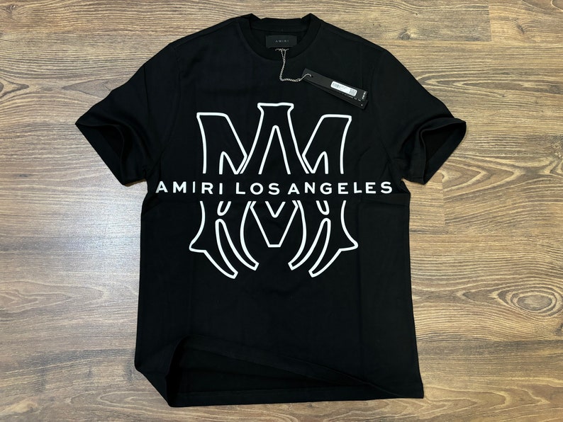 AMIRI Black Los Angeles Logo T-shirt Premium Designer Wear All Sizes S ...