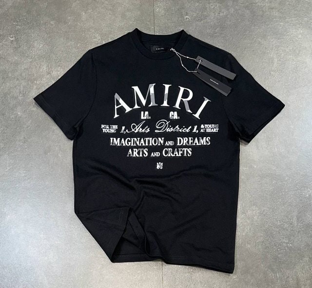 AMIRI Artistic Imagination Black Tee Contemporary Urban Style - Etsy
