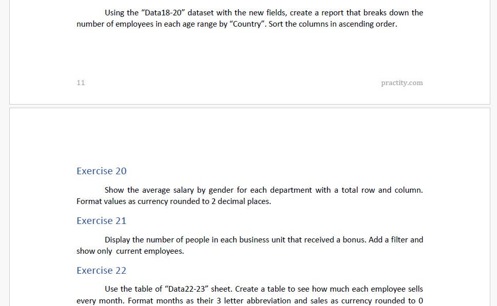 Pivot Tables Exercises - Etsy