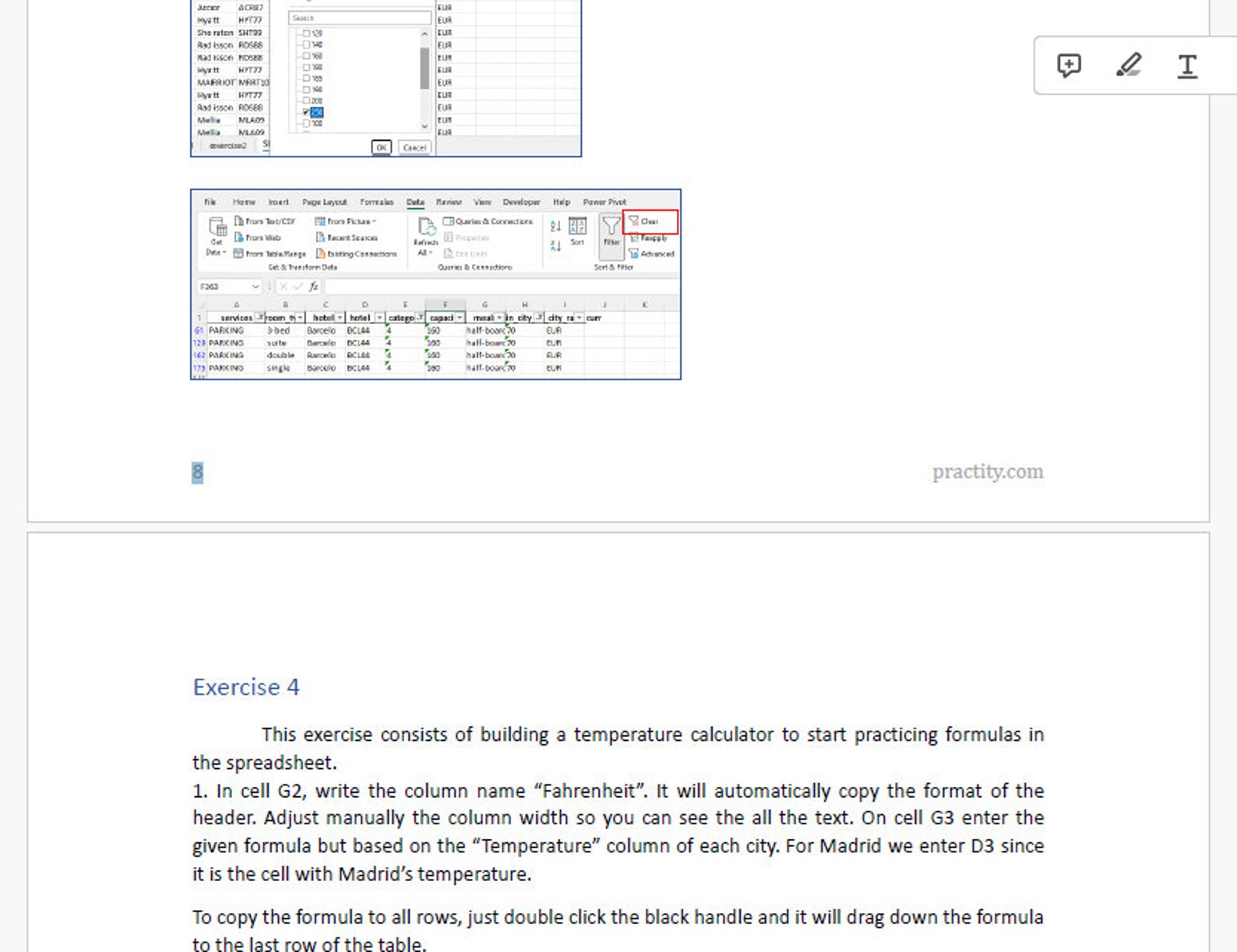 50 Excel Exercises for Absolute Beginners - Etsy