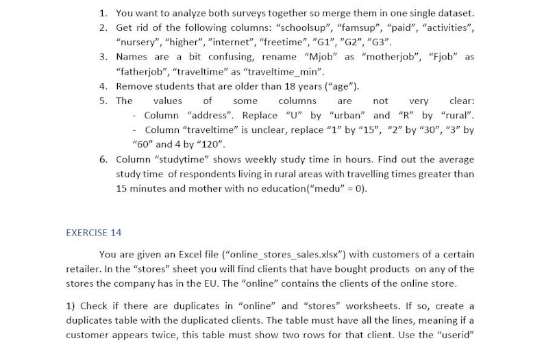 Excel Exercises Solved With Python - Etsy