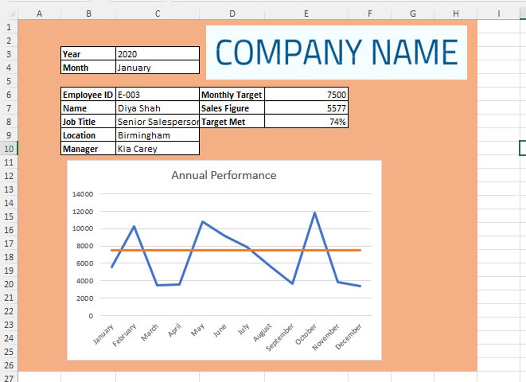 Excel Templates Practice - Etsy