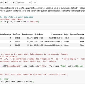 Excel Exercises Solved With Python - Etsy UK