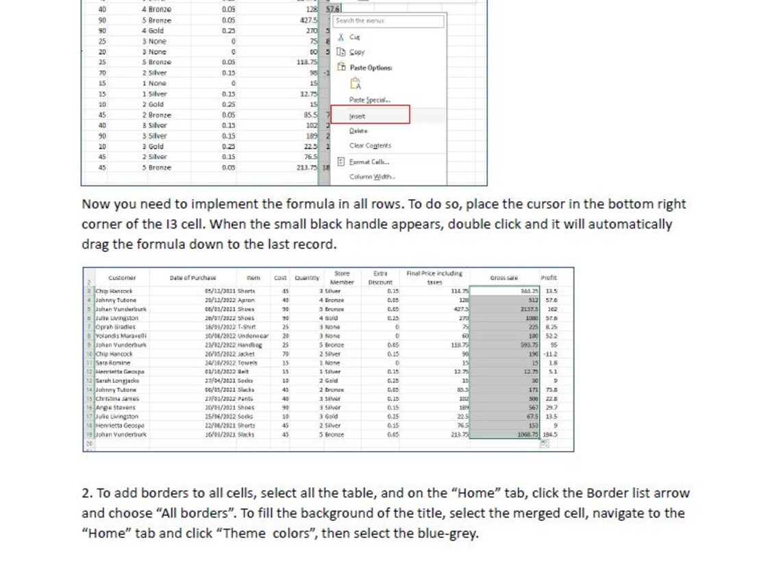 50 Excel Exercises for Absolute Beginners - Etsy