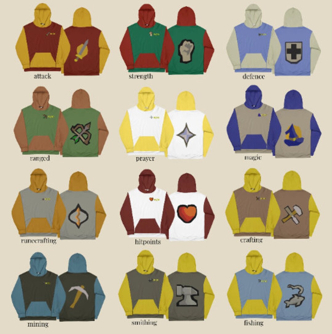 OSRS Skill Cape Unisex Hoodies - Etsy