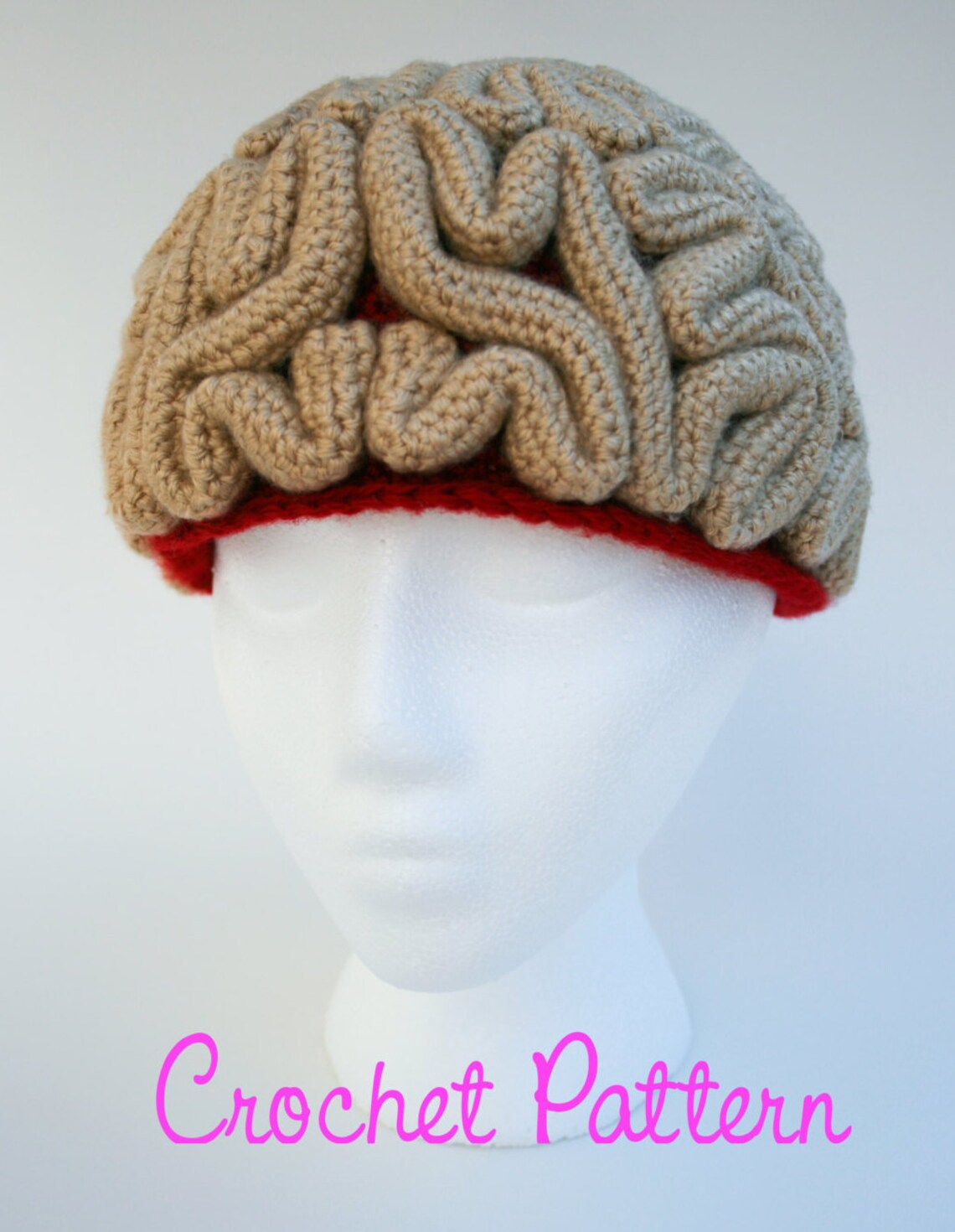 Crochet Pattern Brain Beanie Brain Hat Crochet Brain - Etsy UK