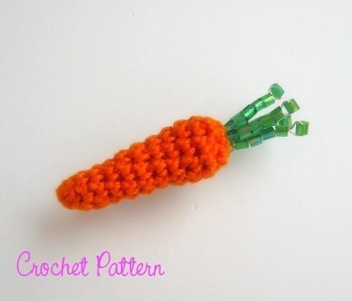 Crochet Pattern, Baby Carrot Pin, Crochet Food Pattern, Crochet Jewelry ...